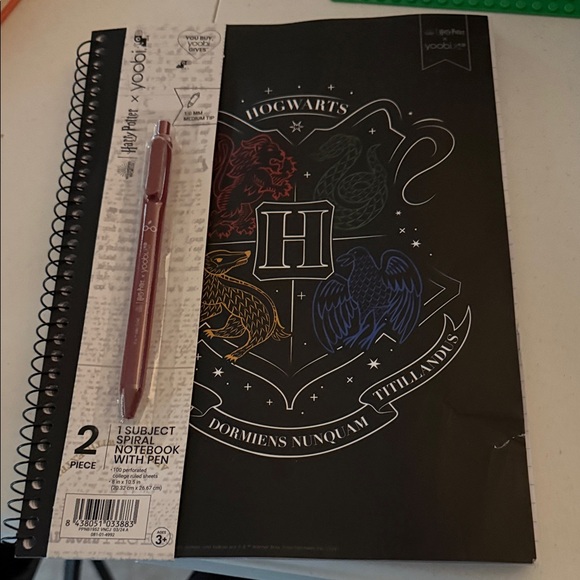 Yoobi | Office | Yoobi Hogwarts Crest Spiral Notebook With Pen Black ...